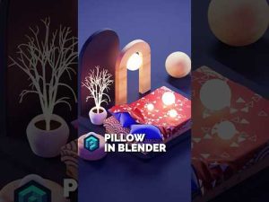 How to create a pillow using cloth simulation in Blender #b3d #blender3d #blender3dtutorial ...