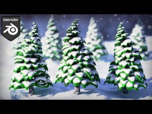 Stylized Trees with Snow 🌲 Geometry Nodes (Blender Tutorial) – Blender.fi